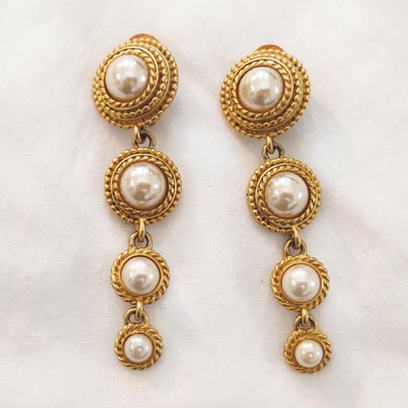 Vintage | Jewelry | Vintage Designer Fernando Originals Gold And Pearl ...